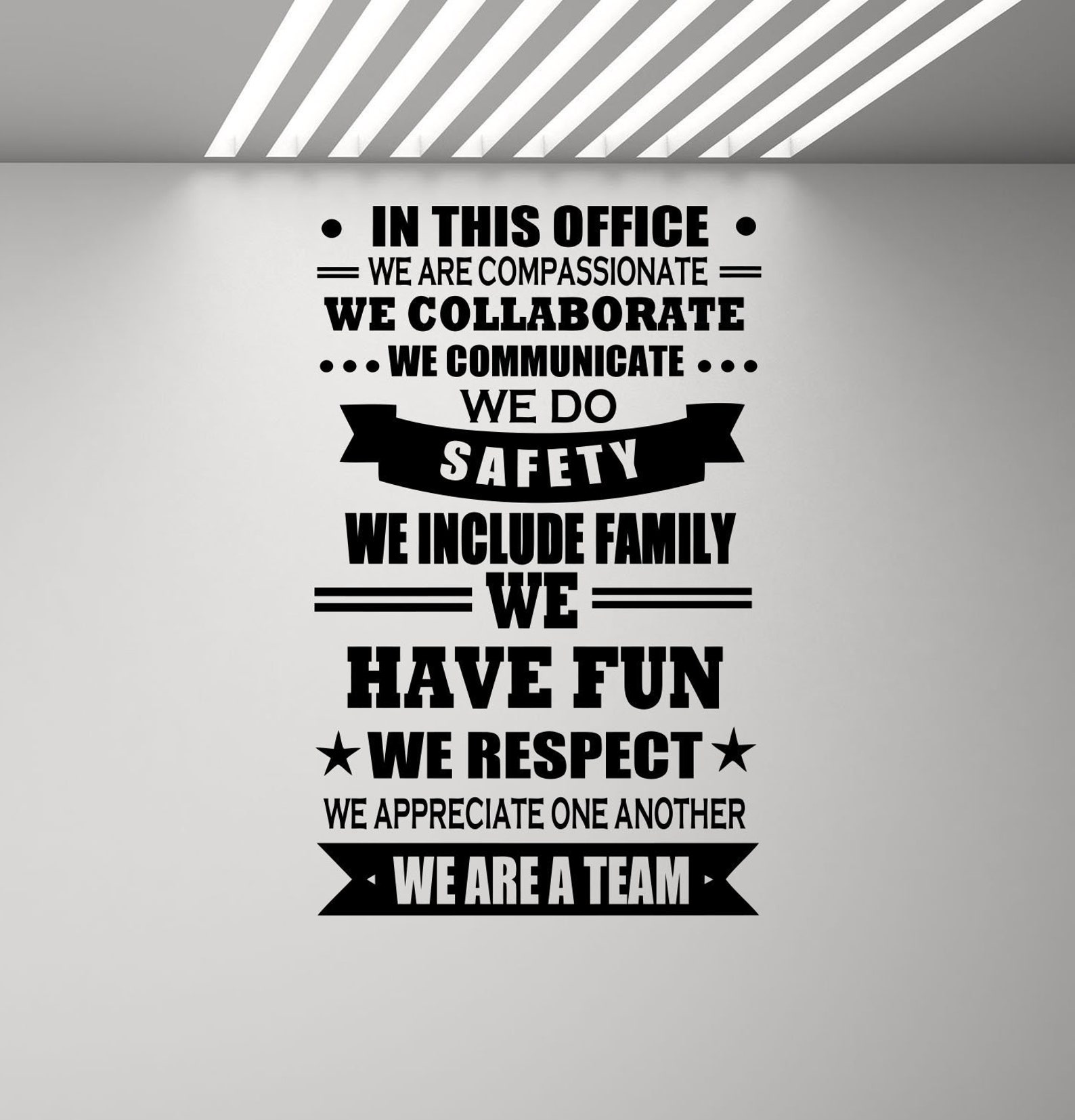 In This Office Sign We Are A Team Wall Decal We Do Teamwork - Etsy