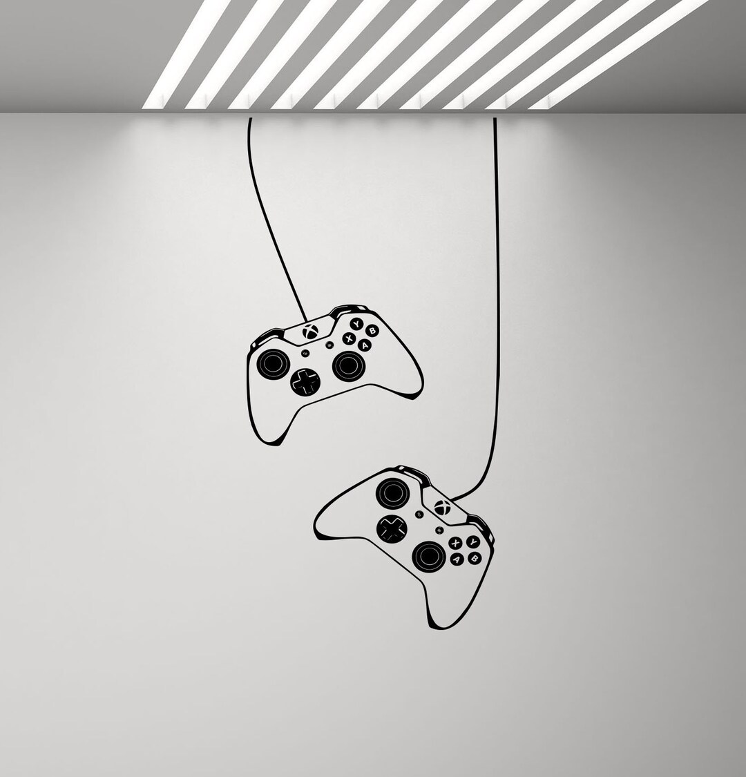 Controllers Wall Decal Gamepad Poster Video Game Sign Gifts for Gamers ...