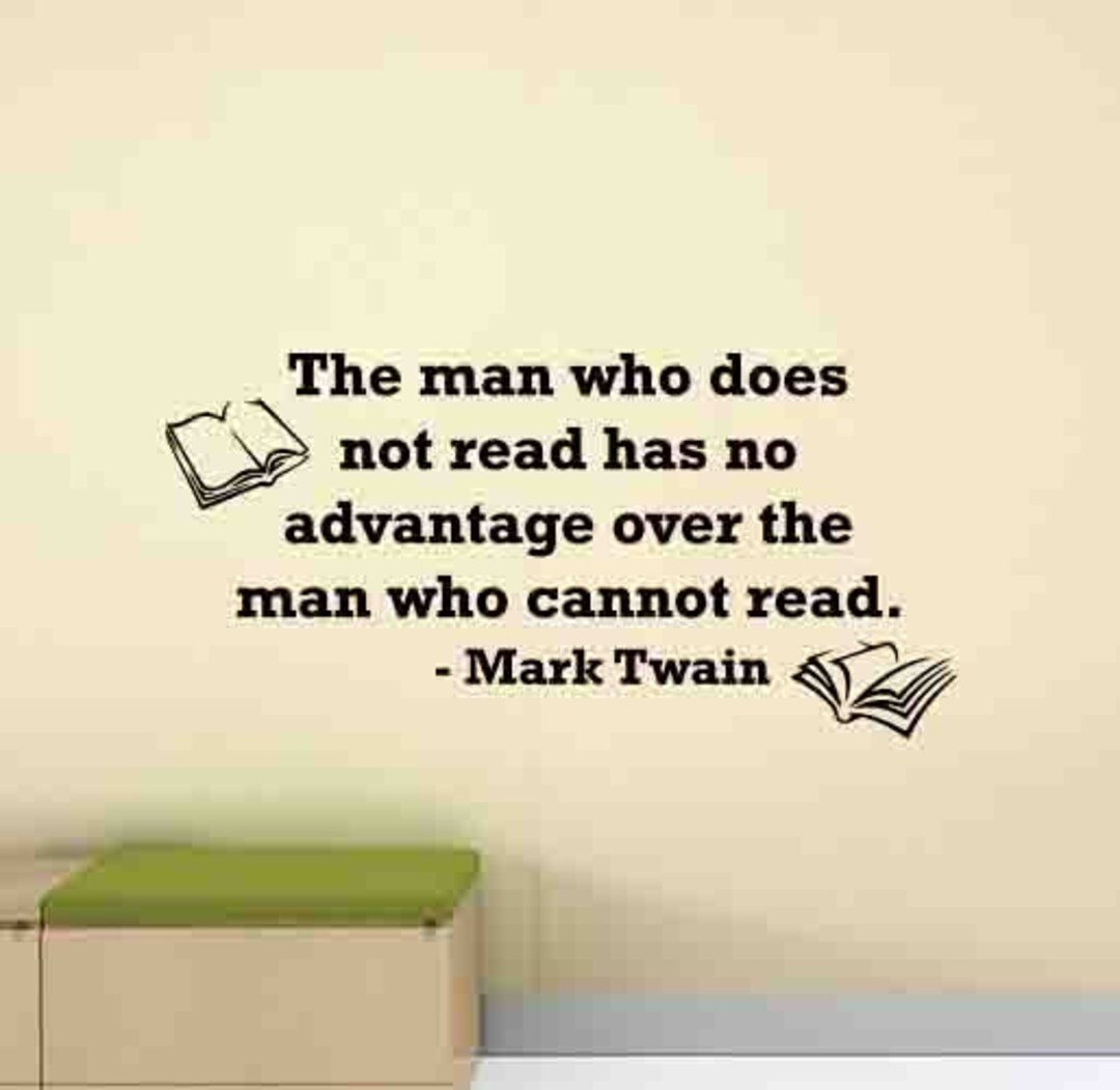 Mark Twain Quotes Wall Decal Library Poster Education Sign Office Study ...