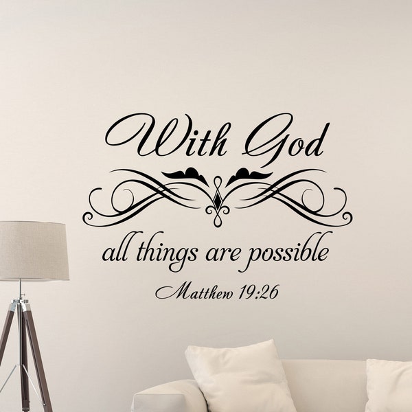 Matthew 19 26 - Etsy