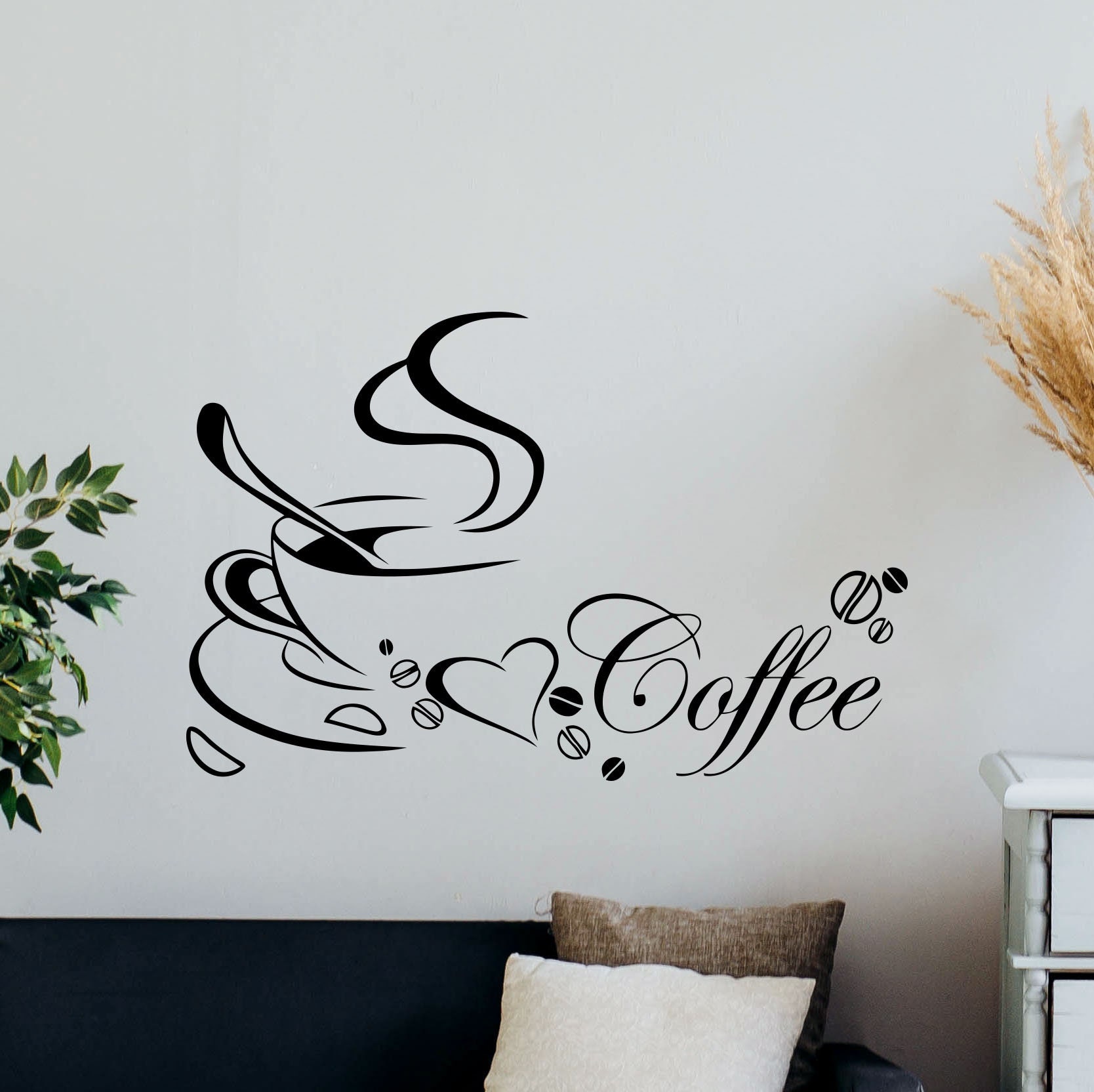 サイズ Wall Decals Coffee Vinyl Sticker Mokka Latte Machiato Cappuccino ...