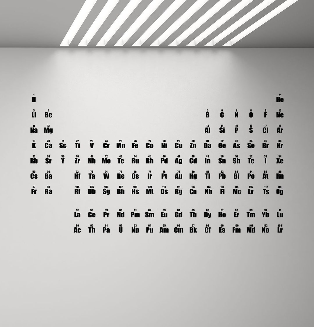 Periodic Table of Elements Wall Decal Classroom Sign Chemistry Poster ...