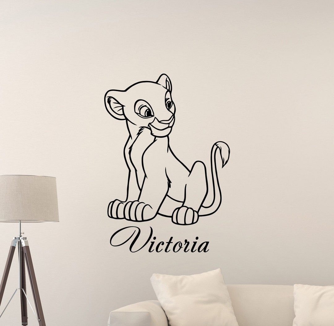 Personalized Nala Lion King Wall Decal Baby Custom Name Disney Poster ...