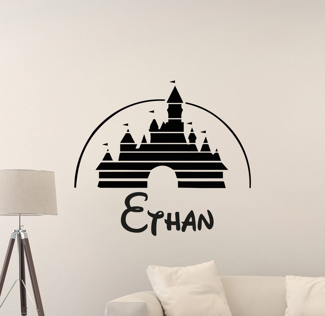 Personalized Disney Wall Decal Custom Name Castle Sign Gift | Etsy