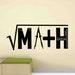 Math Wall Decal Sign Decal Math Classroom Mathematics Poster School ...