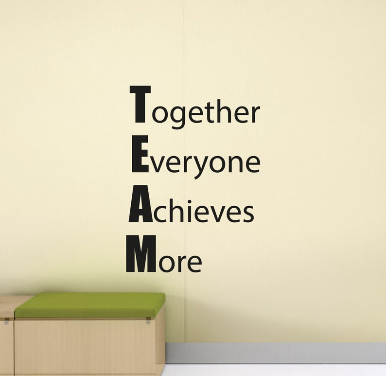 Together Everyone Achieves More Wall Decal Teamwork Poster - Etsy