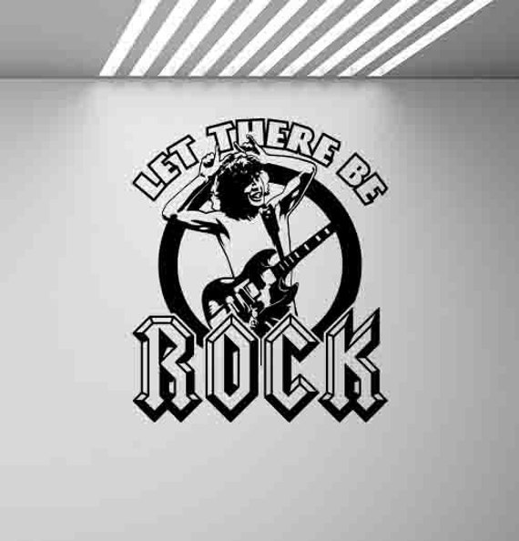 Let There Be Rock Wall Decal Heavy Metal Music Poster Sign | Etsy