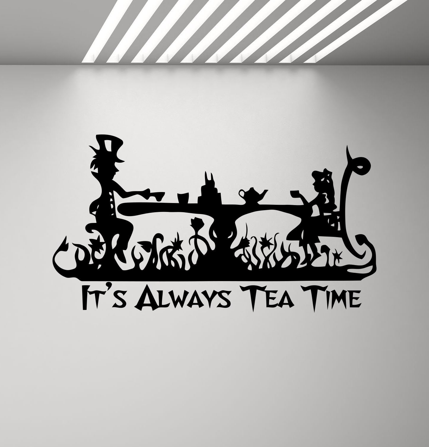 It's Always Tea Time Poster Alice in Wonderland Wall Decal Mad Hatter ...