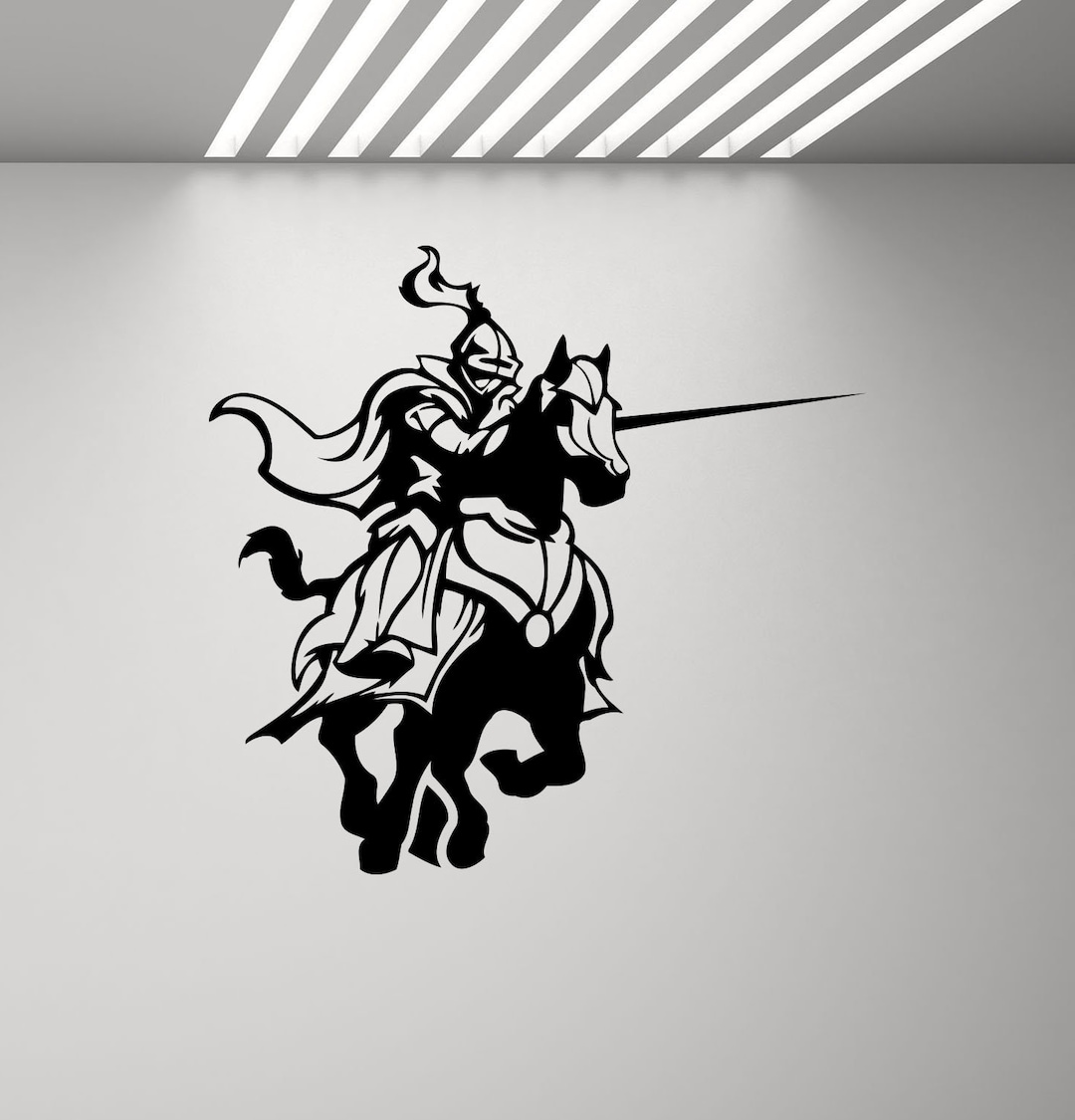 Knight on Horse Wall Decal Knight Decal Warrior Rider Gifts Kids Room ...