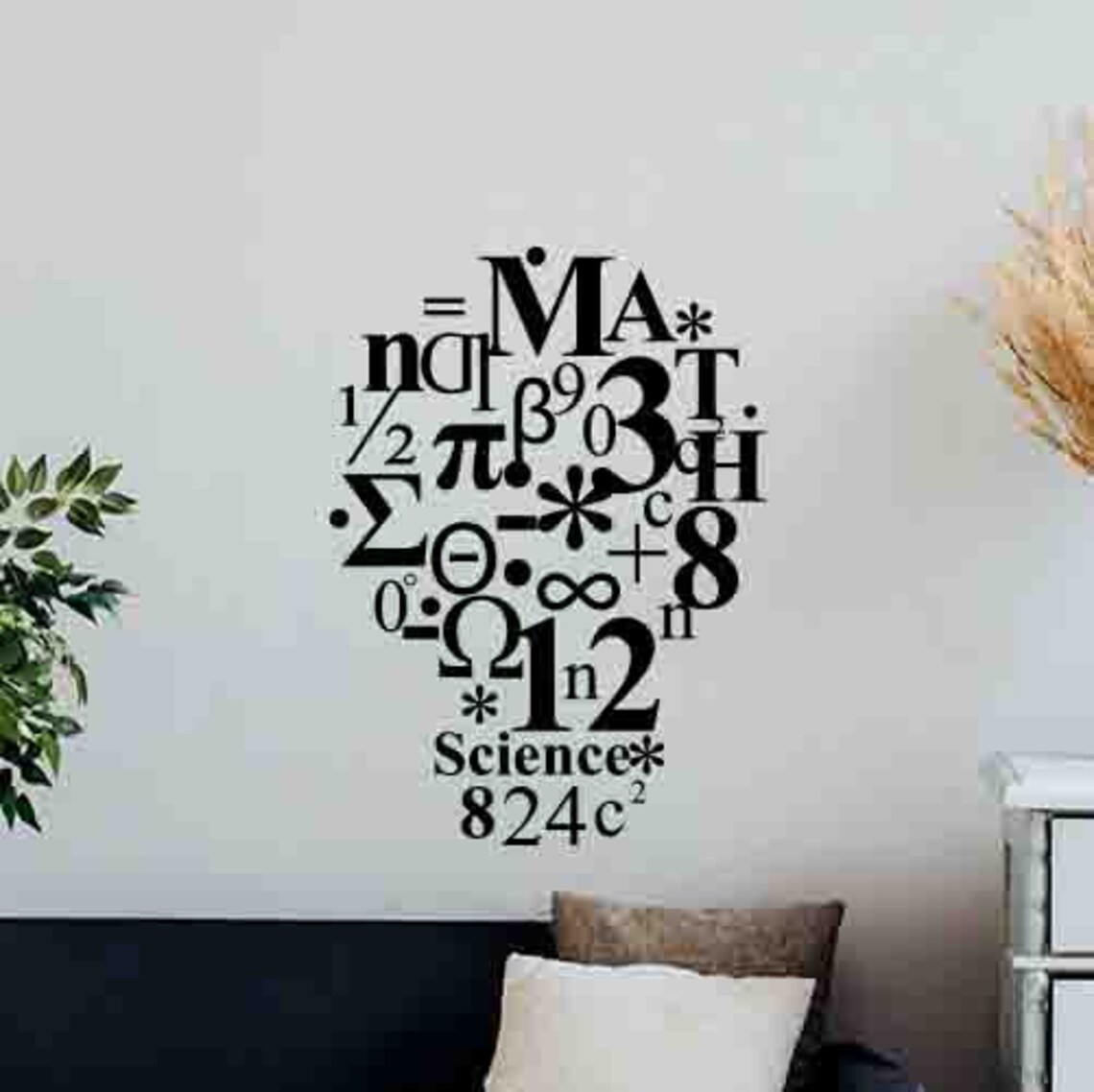 Science Wall Decal Lightbulb Decal Math Classroom Mathematics - Etsy