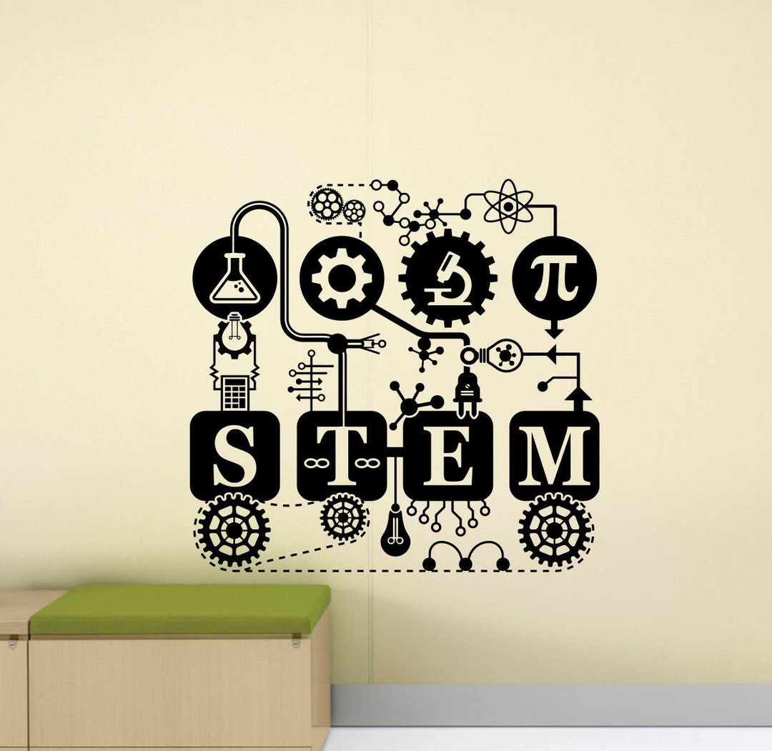STEM Wall Decal Science Sign School Classroom Poster Education Quote ...