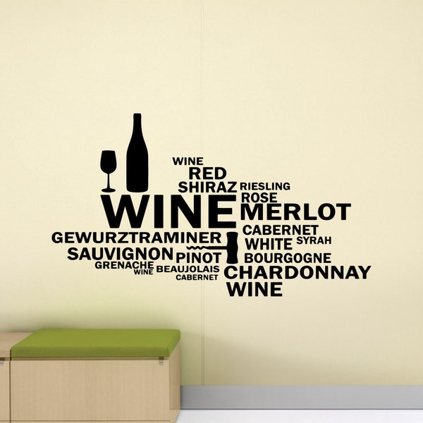 Wine Wall Decal - Etsy