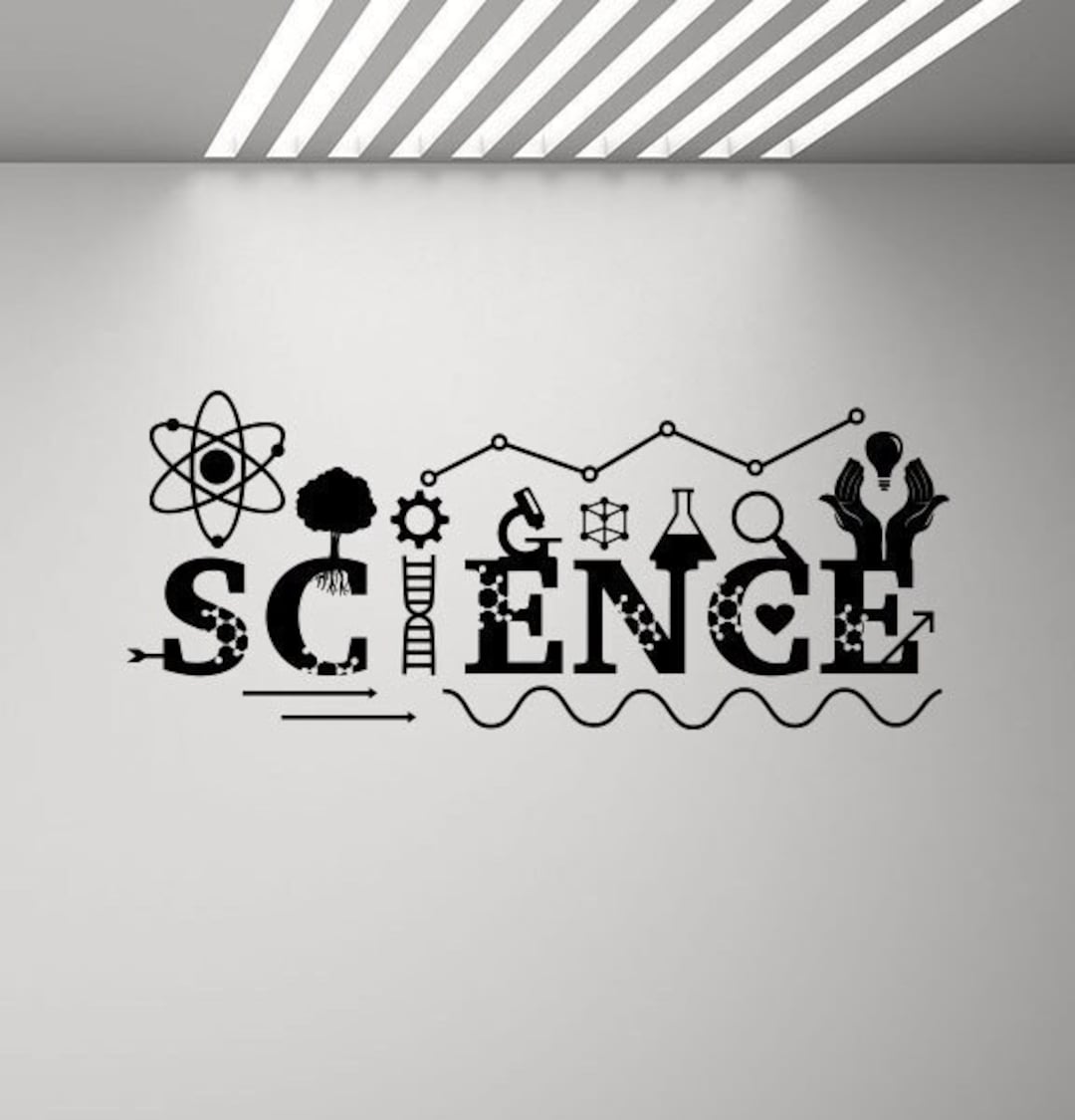 Science Wall Decal Vinyl Sticker Sign DNA Decal School Scientist Poster ...