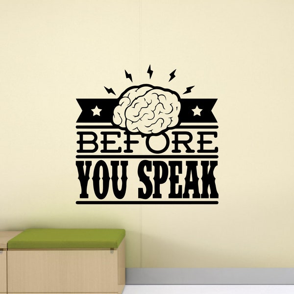 Before You Speak Think Poster - Etsy