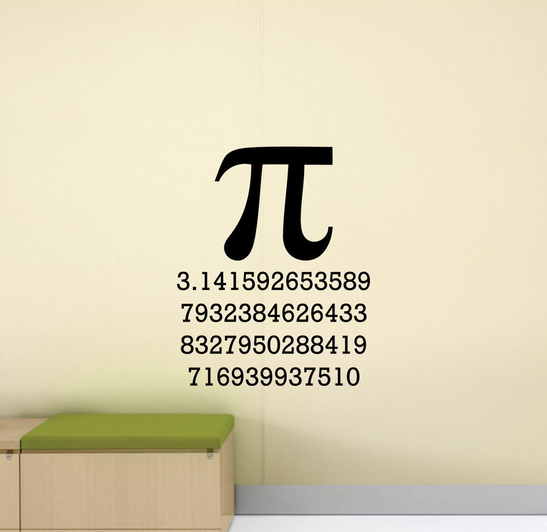 Pi Wall Decal Mathematics Classroom Decal Geometry Science Sign School ...