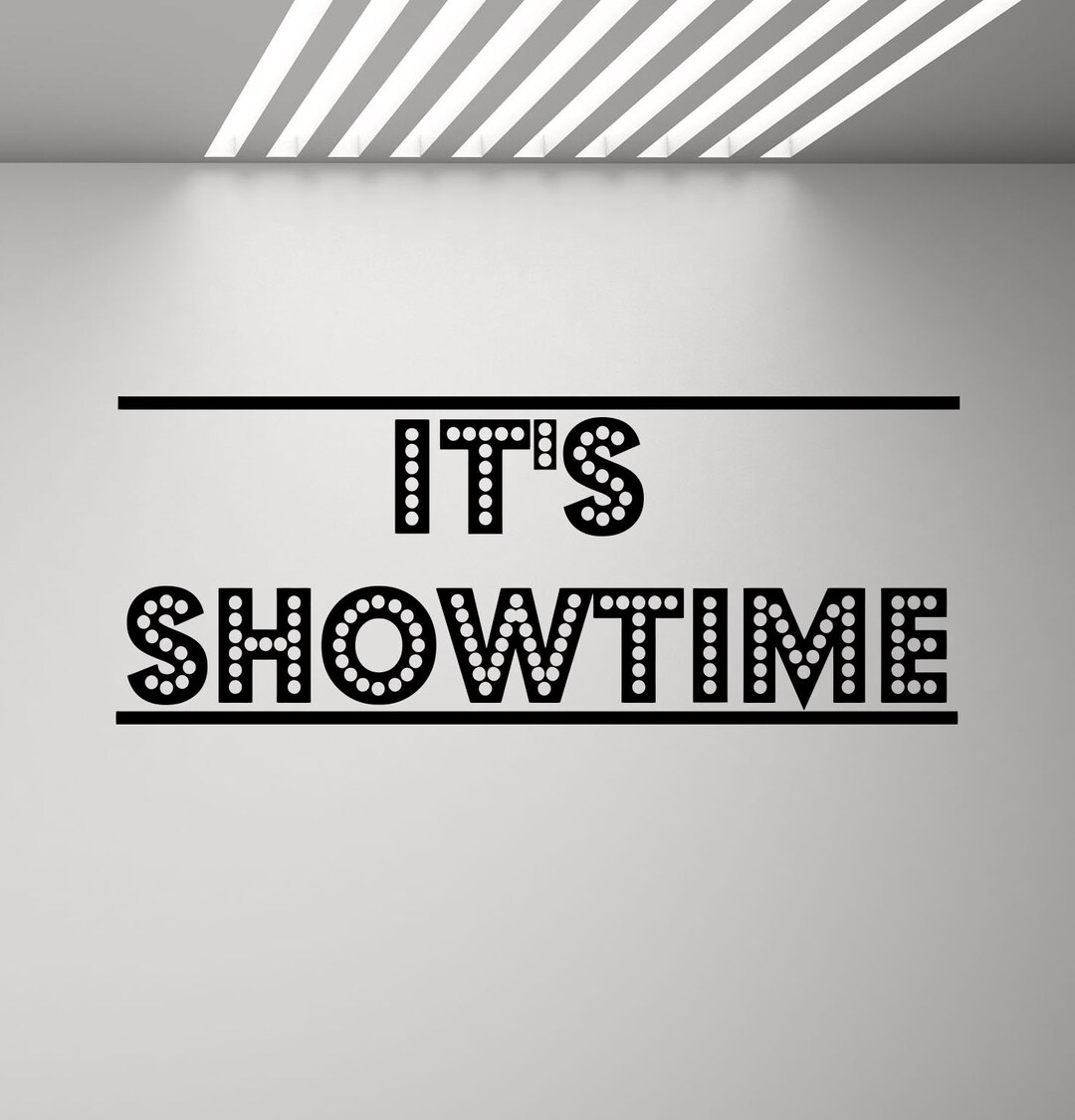 It's Showtime Poster Movie Wall Decal Cinema Mural Film Strip Tape Gift ...