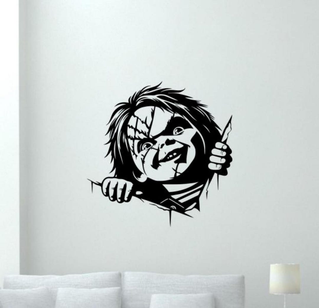 Chucky Wall Decal Vinyl Sticker Horror Scary Movie Decor Maniac Theater ...