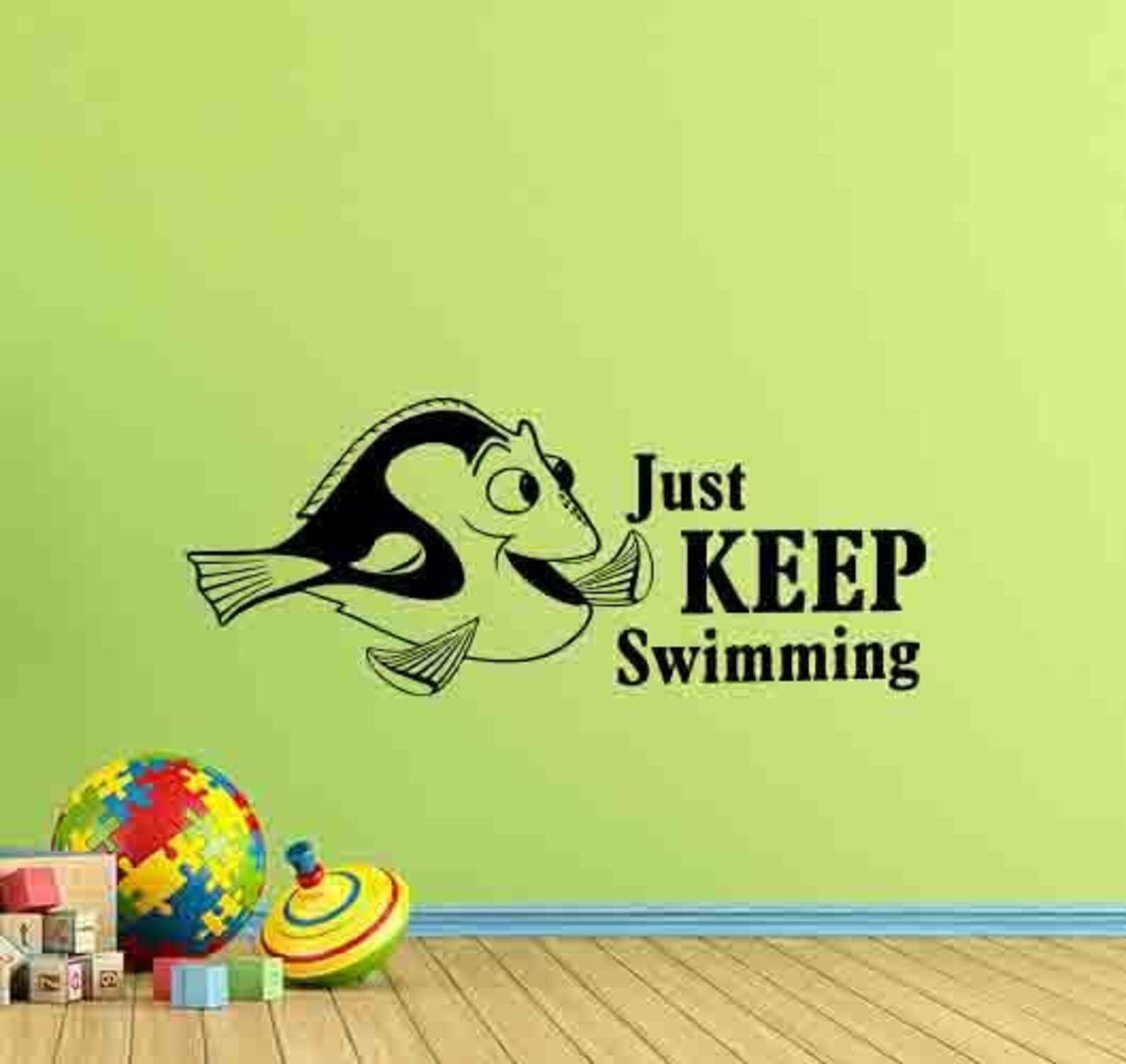 Just Keep Swimming Wall Decal Dory Finding Nemo Decal Sign - Etsy