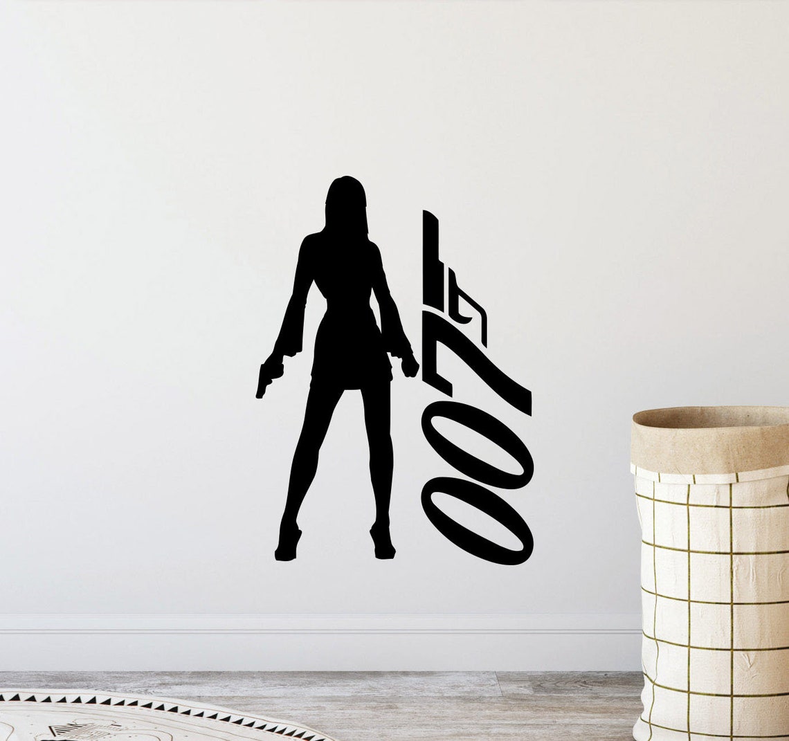 Bond Girl Wall Decal Agent 007 Sign James Bond Gifts Girl Room - Etsy