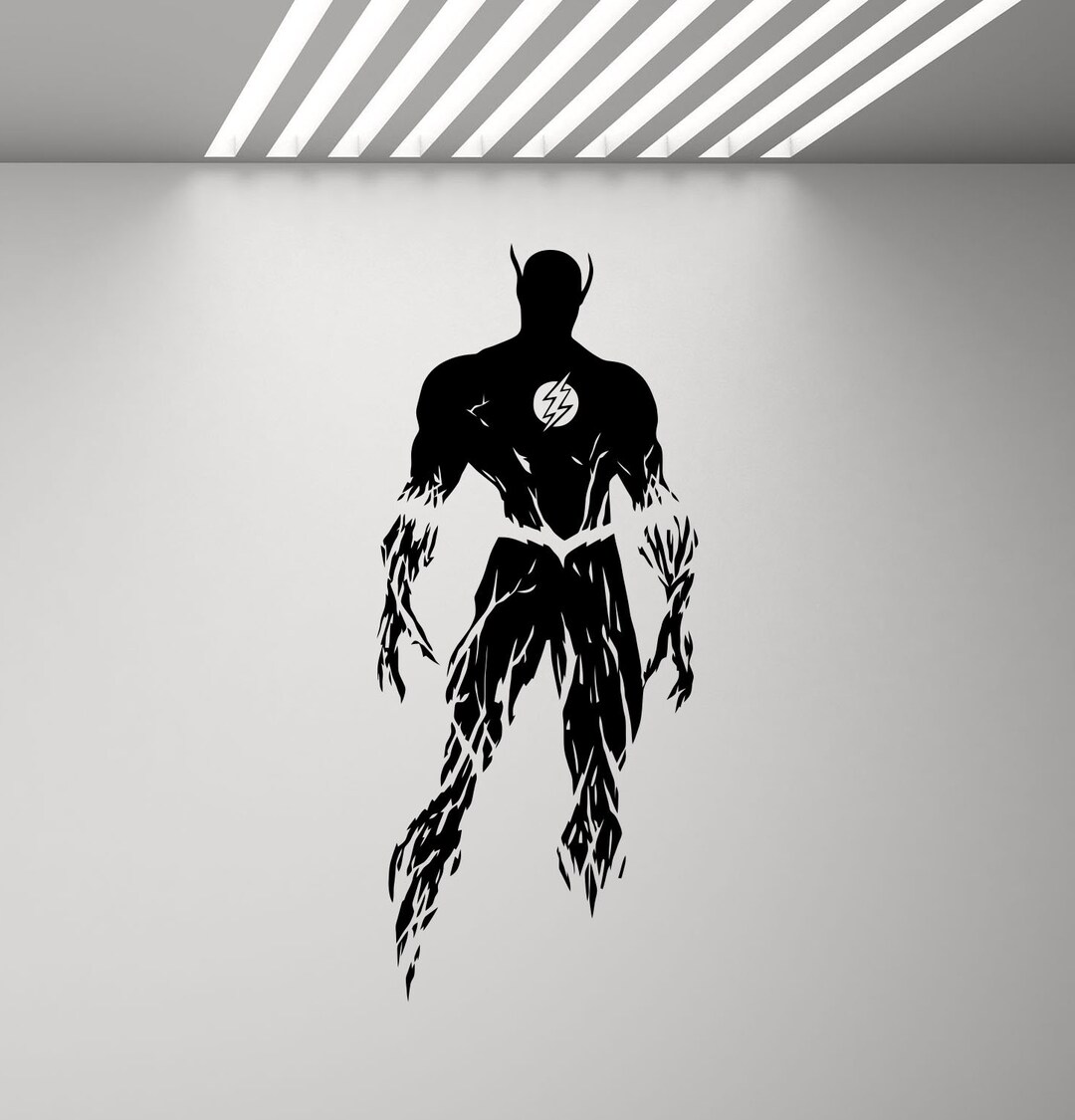 Flash Wall Decal Poster Superhero Decor Boy Gift Kids Room Mural Vinyl ...