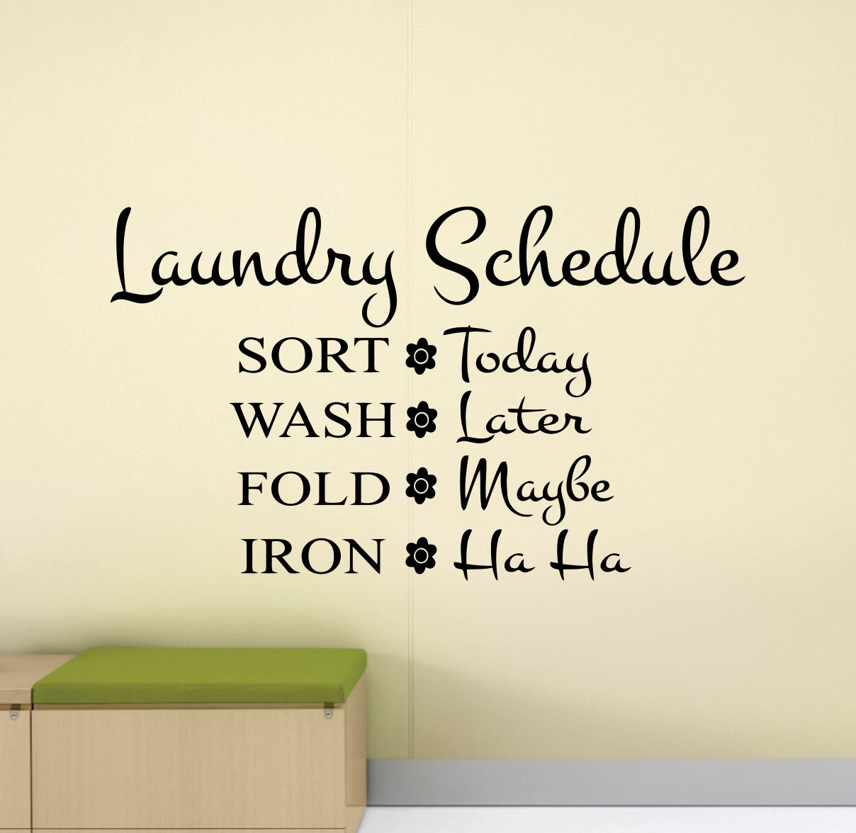 Laundry Wall Decal Laundry Room Sign Laundry Rules Shedule | Etsy