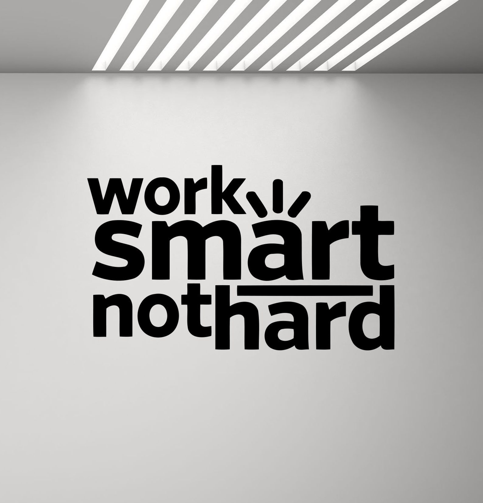 Work Smart Not Hard Wall Decal Office Quote Classroom Poster | Etsy