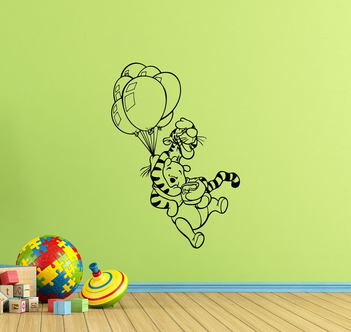 Winnie the Pooh Tigger Walt Disney Wall Decal Balloon Kids Game Room ...