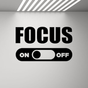 Focus Wall Decal Motivational Sign Gym Quote Office Poster Fitness ...