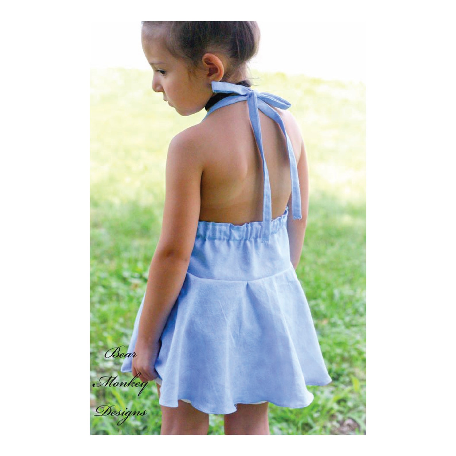 PDF Sewing Pattern Halter Top Sewing Pattern Girls Peplum | Etsy