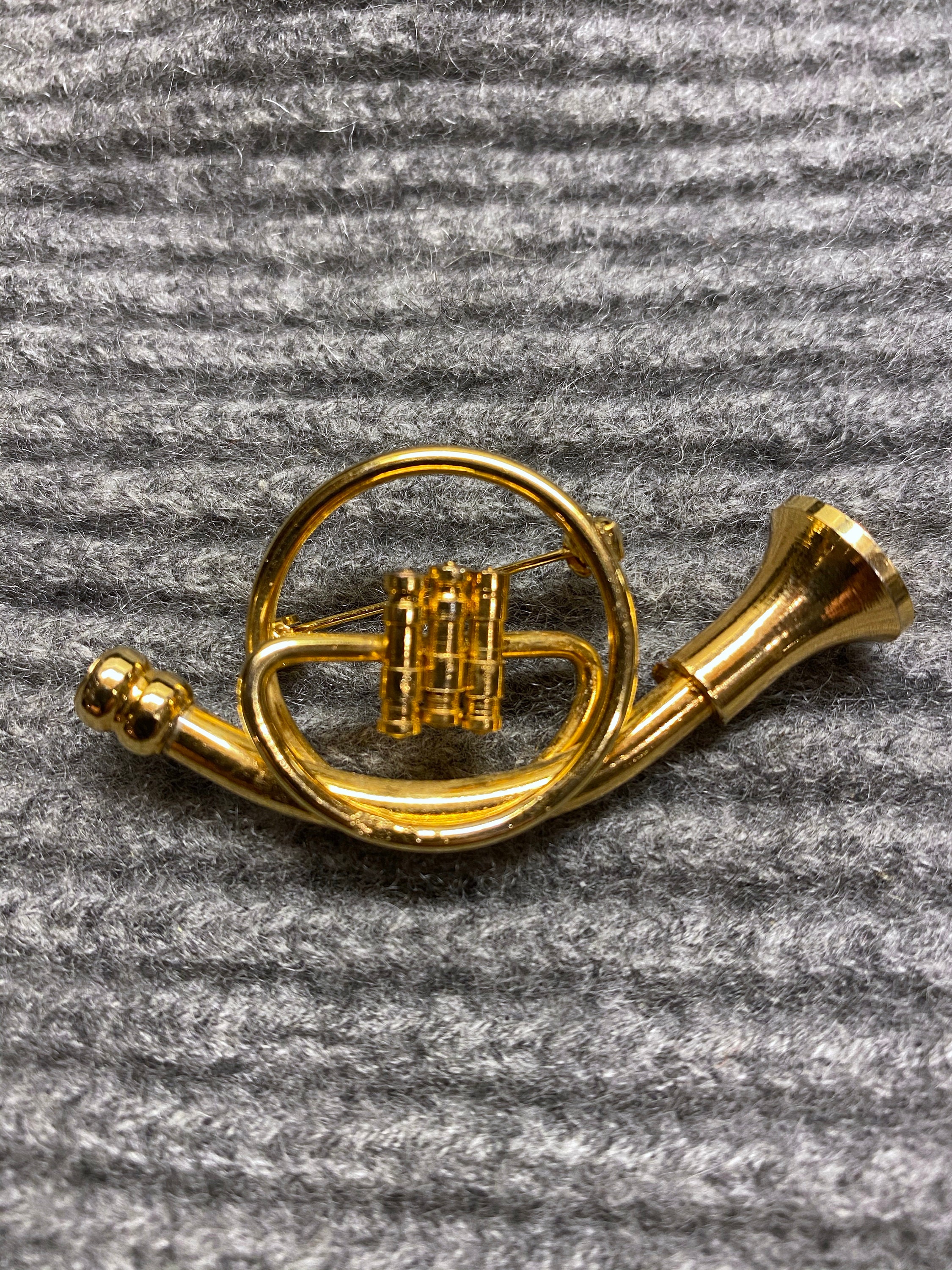 Musical Frech Horn Brooch Pin - Etsy
