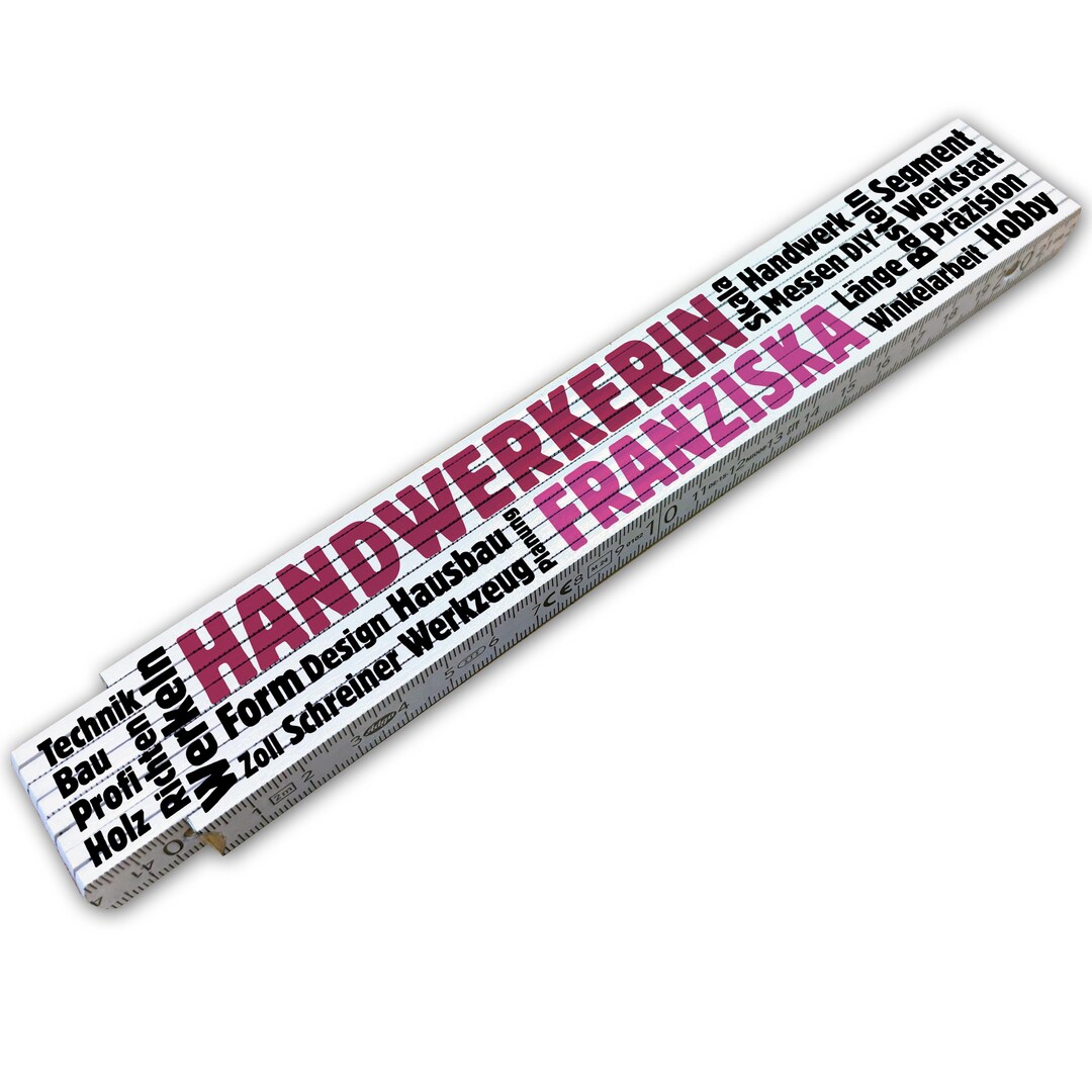 Folding Rule Craftswoman Personalized With Name | Pink, Gift Idea for ...