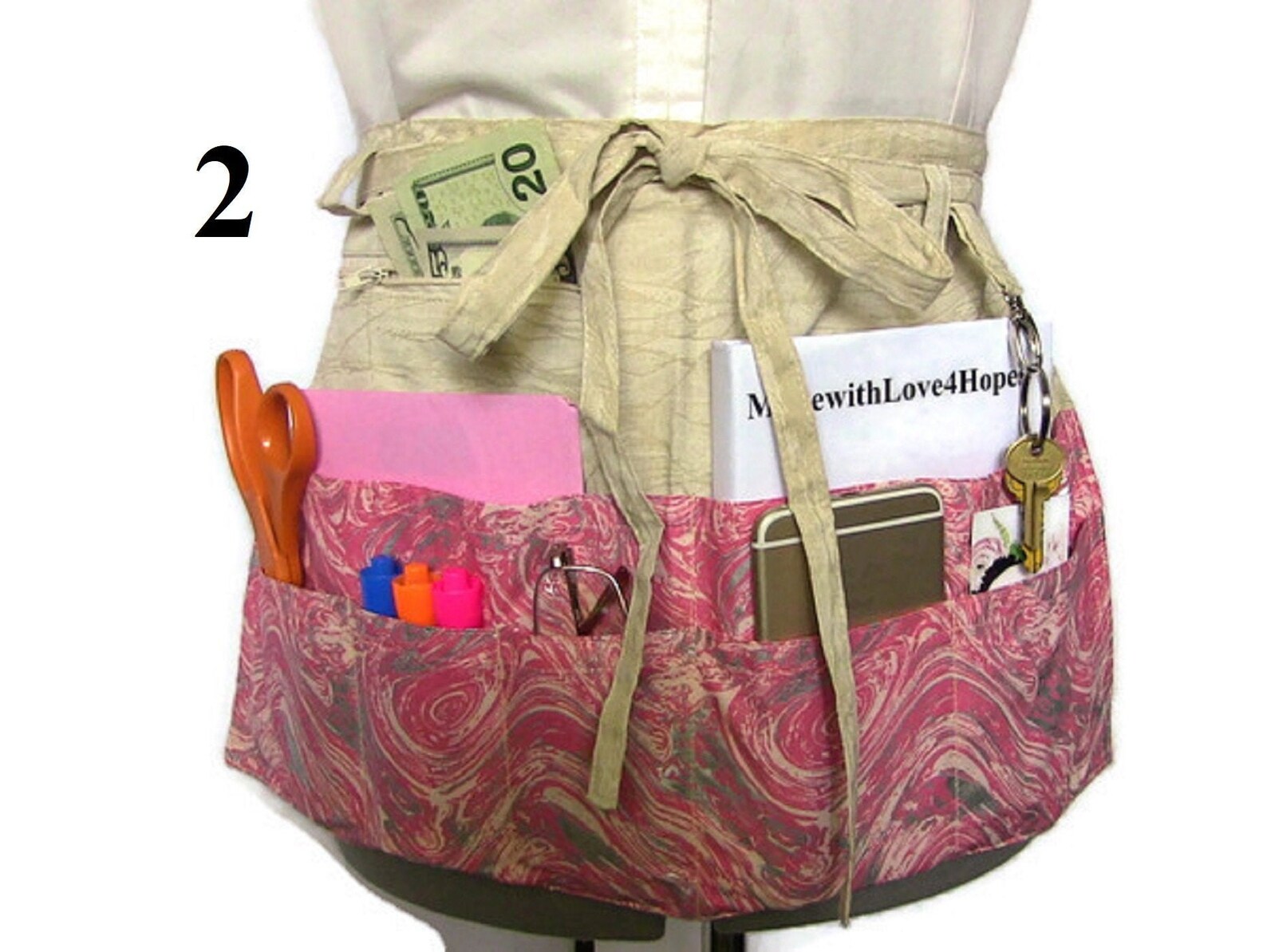 Apron With Pockets/cash Apron/half Apron/teacher Apron/utility - Etsy