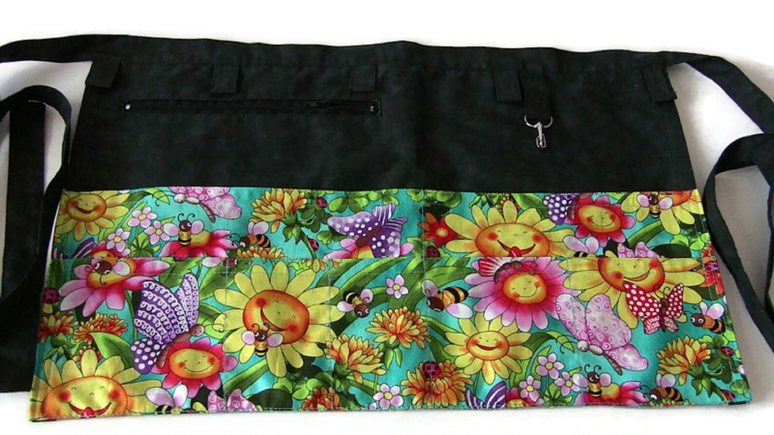 Teacher Apron/apron With Pockets/half Apron With Zipper Pocket/mothers ...