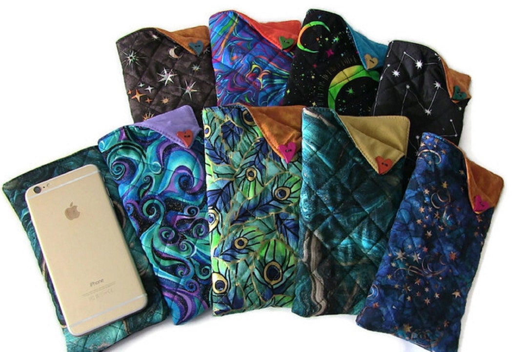 Quilted Fabric Phone Sleeve/cellphone/smart Phone/smartphone iPhone ...