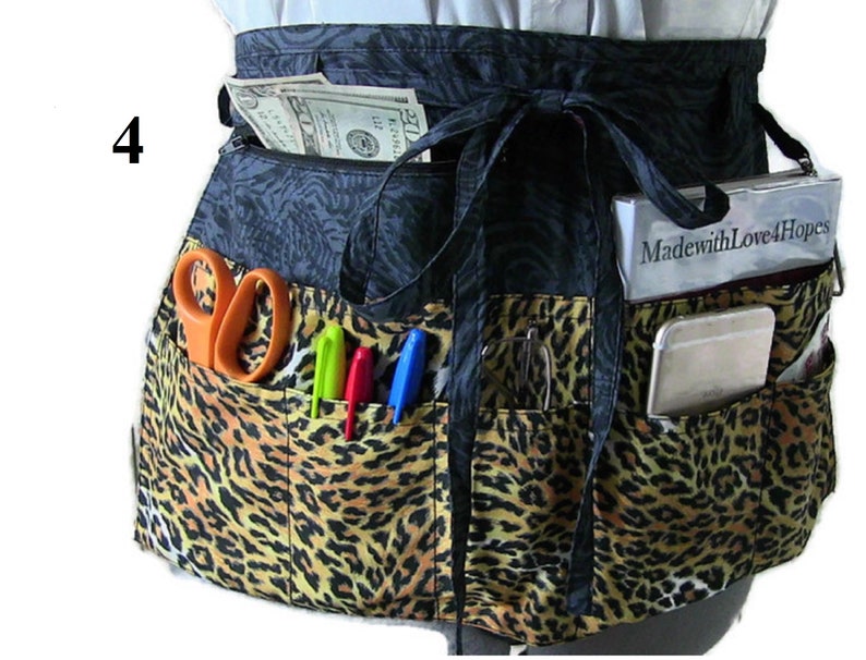 Apron With Pockets/cash Apron/half Apron/teacher Apron/utility | Etsy