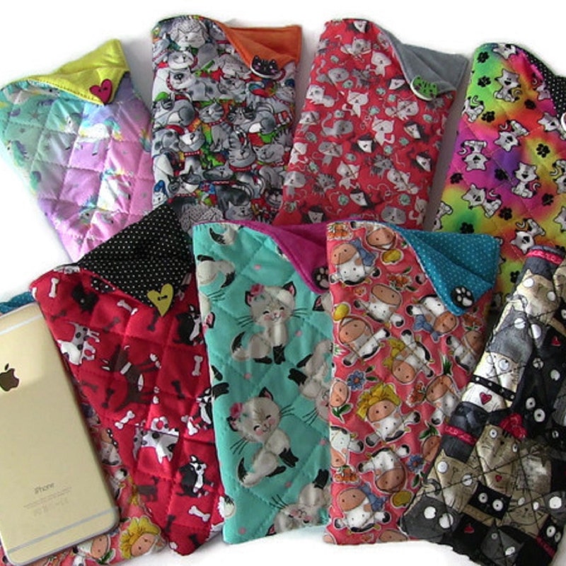 Quilted Phone Case Sleeve - Etsy