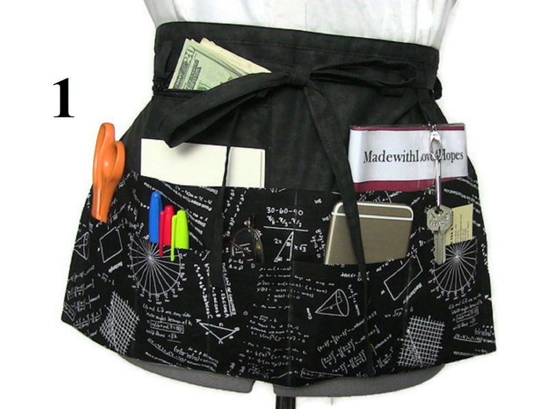 Teacher Apron/apron With Pockets/cash Apron/half Apron With - Etsy