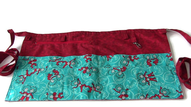 Teacher Apron With Pockets/half Apron With Zipper Pocket/teacher ...