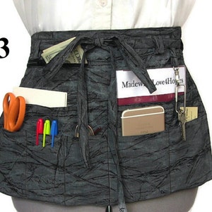 Black Apron With Pockets/cash Apron/black Half Apron/teacher Apron ...
