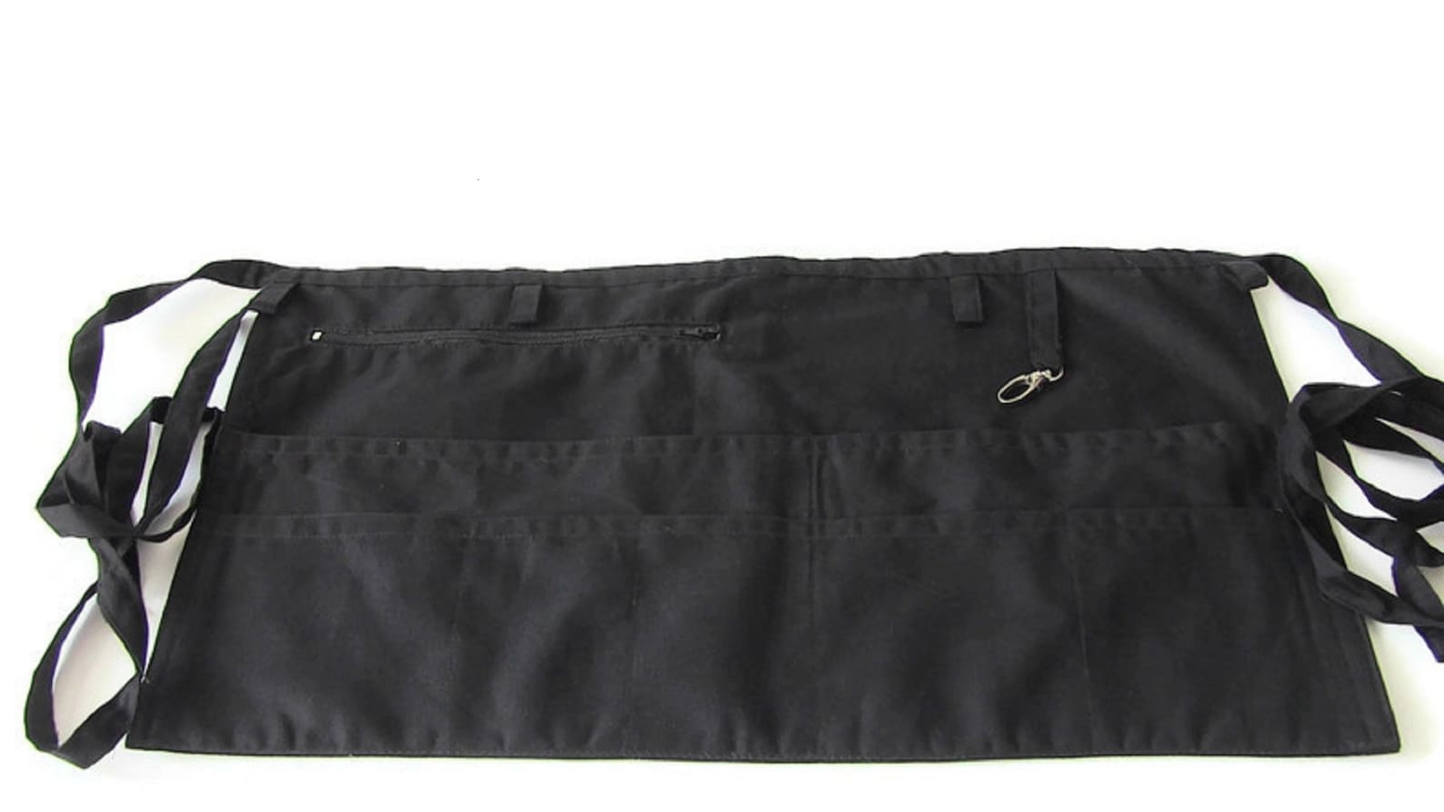 Black Apron With Pockets/cash Apron/black Half Apron/teacher - Etsy