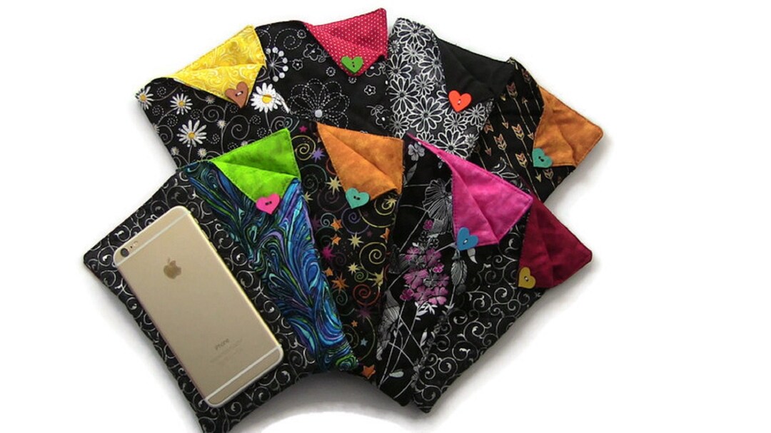Quilted Fabric Phone Sleeve/cellphone/smart Phone/smartphone iPhone ...
