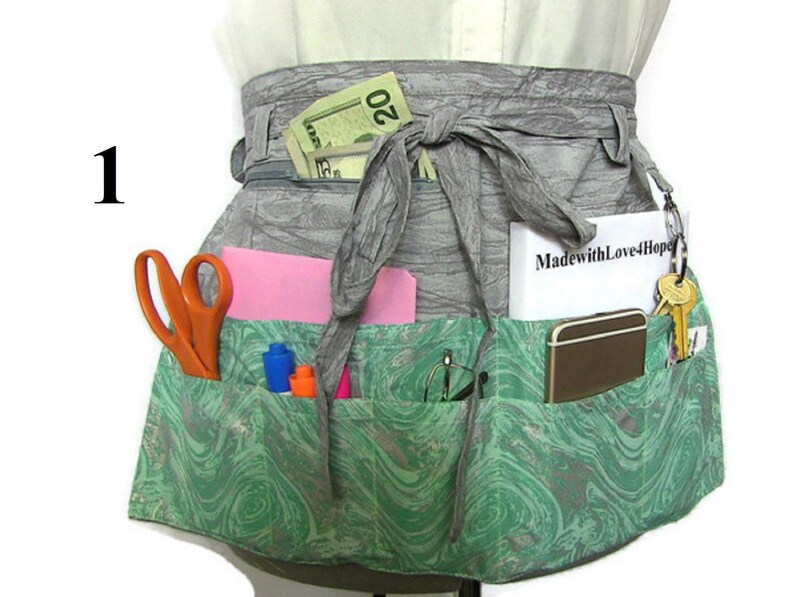Apron With Pockets/cash Apron/half Apron/teacher Apron/utility Apron ...