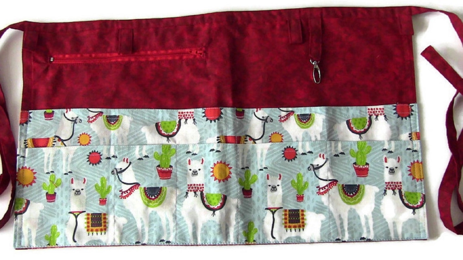 Teacher Apron/apron With Pockets/half Apron With Zipper Pocket/teacher ...