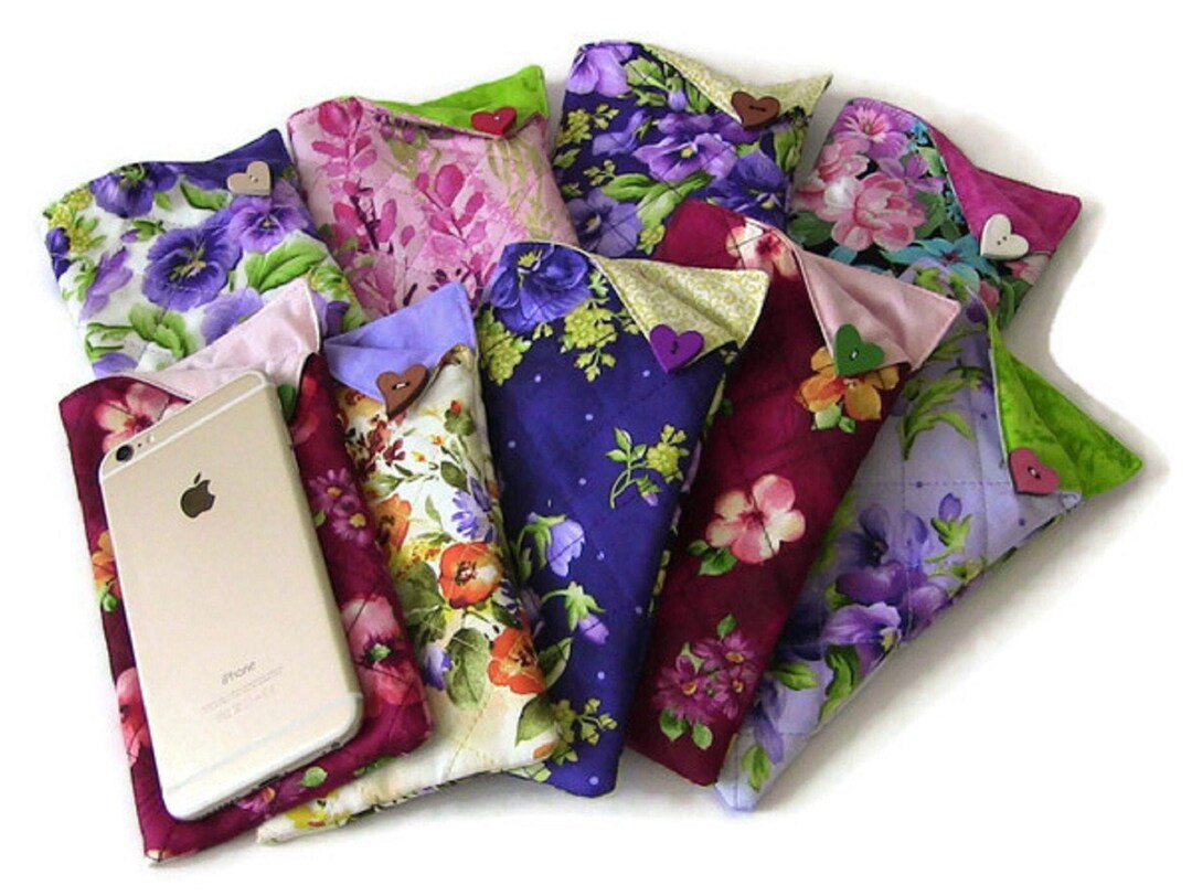 Quilted Fabric Phone Sleeve/cellphone/smart Phone/smartphone iPhone ...