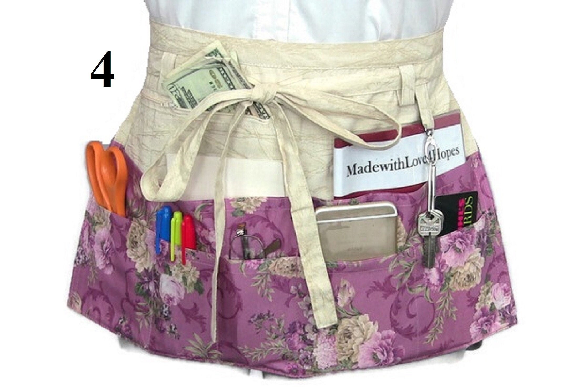 Apron With Pockets/teacher Apron/utility Apron/vendor Apron/waist Apron ...