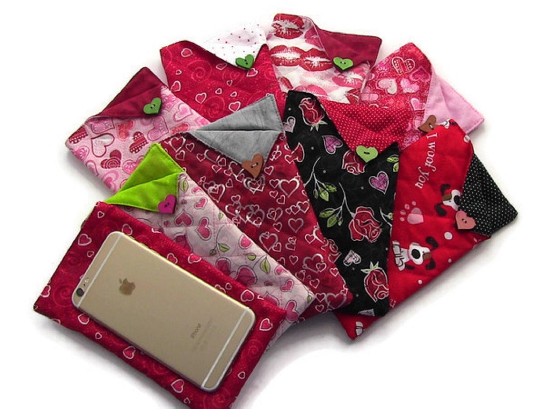 Quilted Fabric Phone Case/cellphone/smart Phone Carrier/phone Sleeve ...