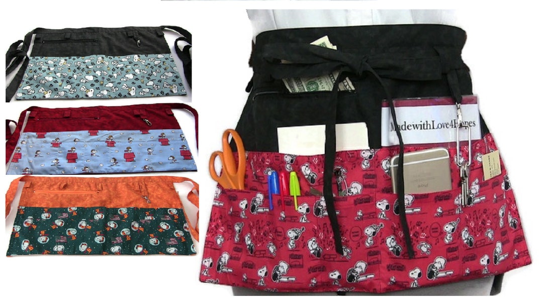 Teacher Apron/apron With Pockets/half Apron With Zipper Pocket/teacher ...