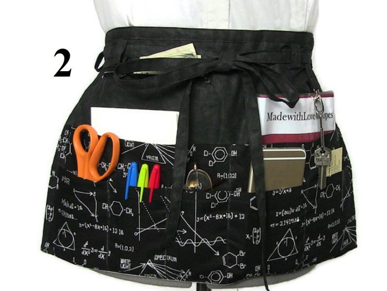 Teacher Apron/apron With Pockets/cash Apron/half Apron With | Etsy