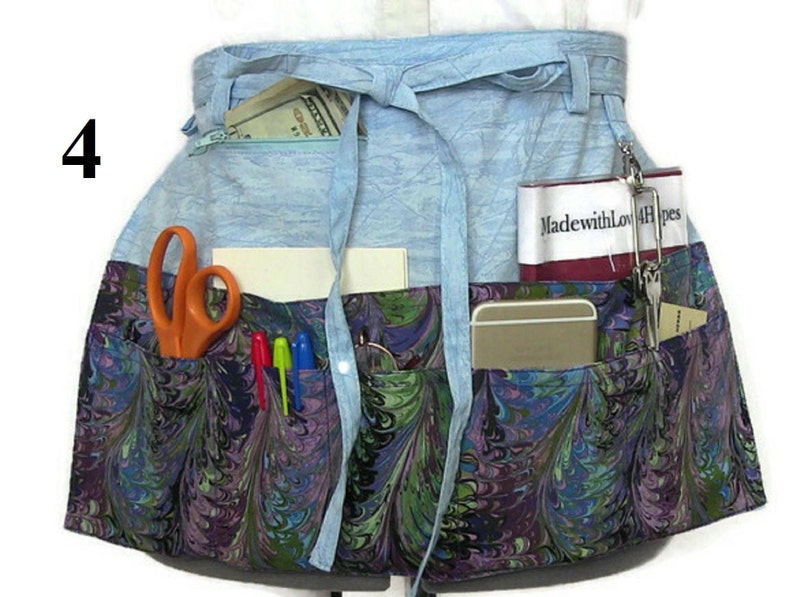 Apron with Pockets/Cash Apron/Half Apron/Teacher Apron/Utility | Etsy