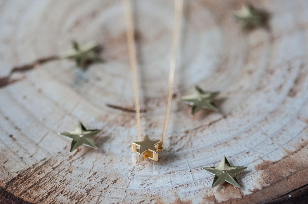 Small Star Charm Necklace 24k Gold Gift for Her Dainty Star Jewelry ...